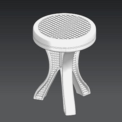 Printable Stool - 3D Model by DESIGNER09