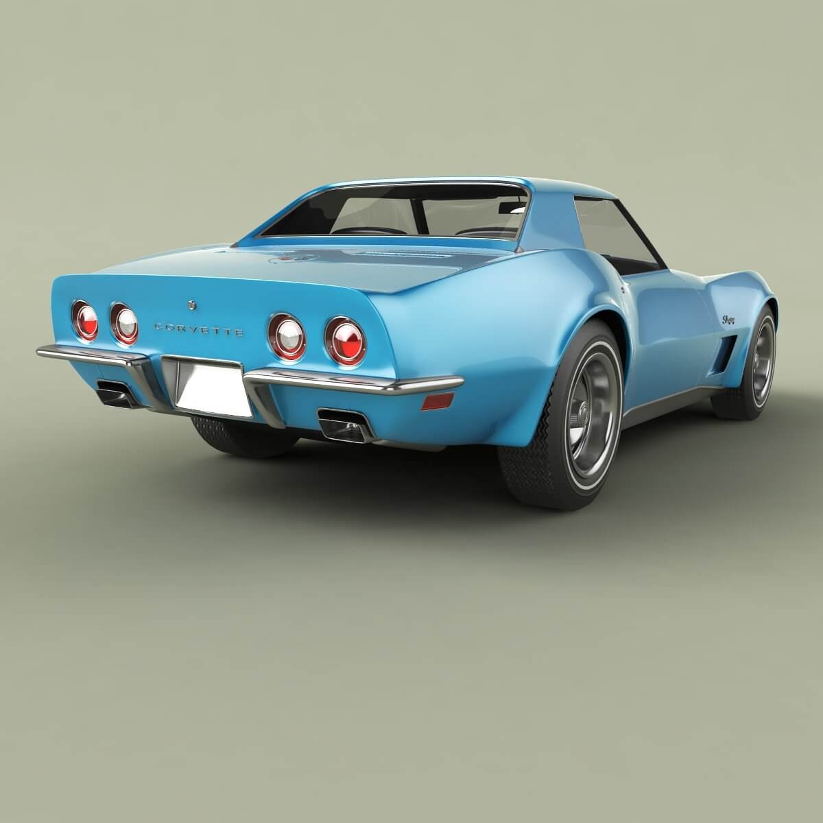 Chevrolet Corvette C3 Convertible 73 - 3D Model by desmonster