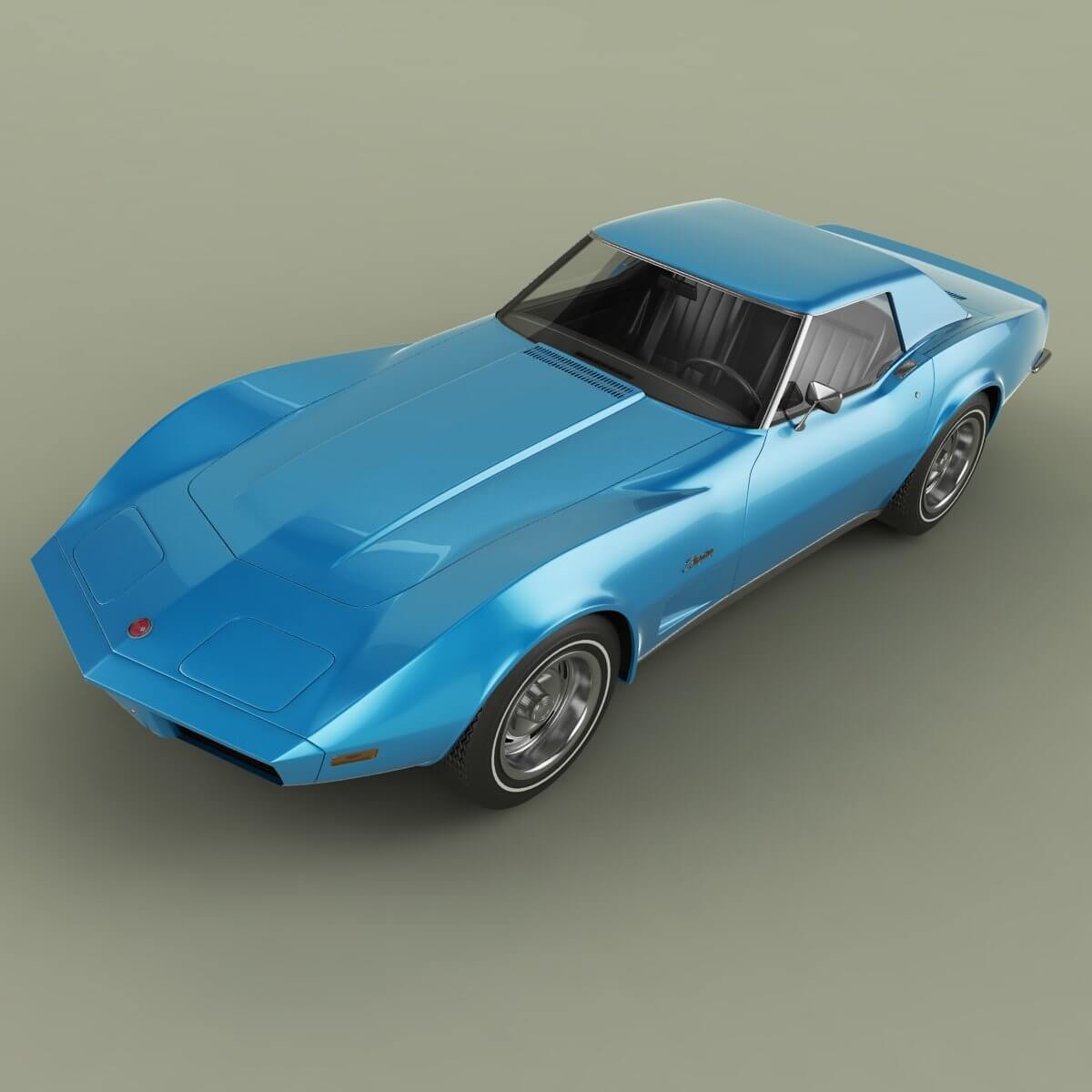 Chevrolet Corvette C3 Convertible 73 - 3D Model by desmonster