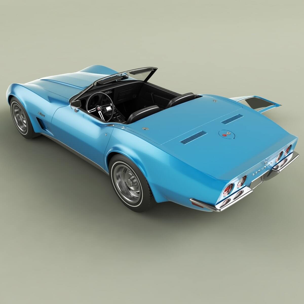 Chevrolet Corvette C3 Convertible 73 - 3D Model by desmonster