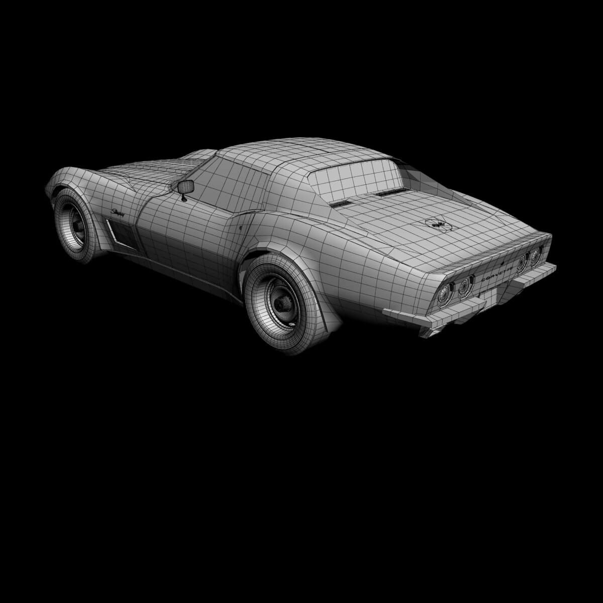 Chevrolet Corvette C3 Coupe 1973 - 3D Model by desmonster
