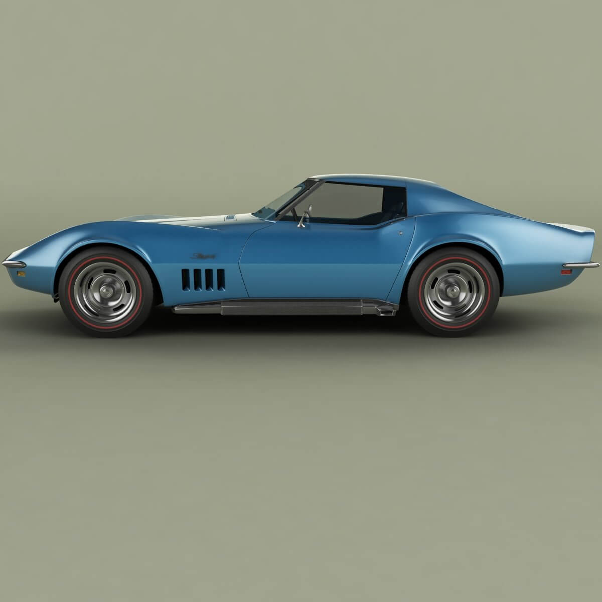 Chevrolet Corvette C3 Coupe 427 69 - 3D Model by desmonster