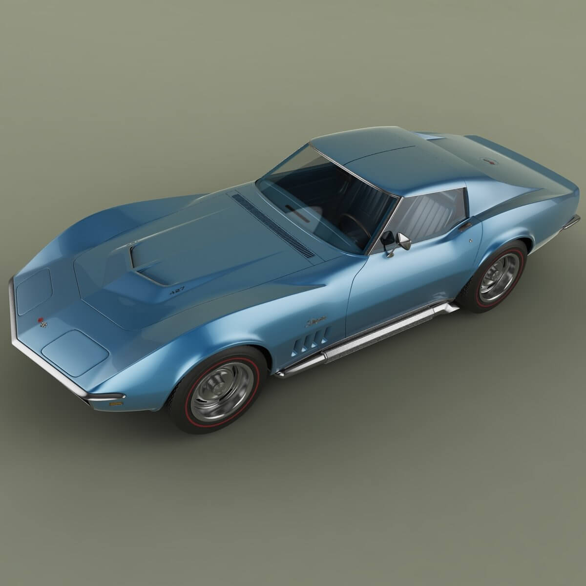 Chevrolet Corvette C3 Coupe 427 69 - 3D Model by desmonster