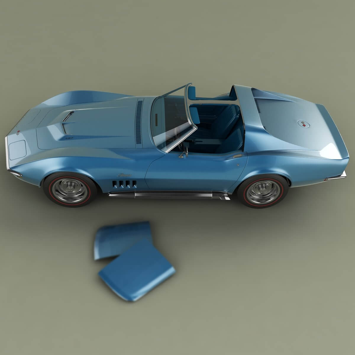 Chevrolet Corvette C3 Coupe 427 69 - 3D Model by desmonster