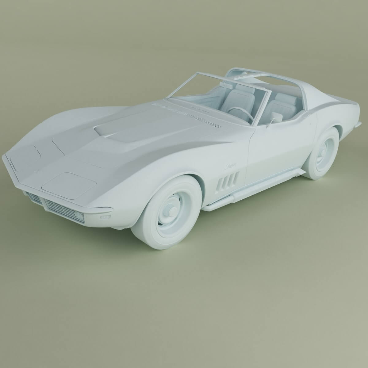 Chevrolet Corvette C3 Coupe 427 69 - 3D Model by desmonster