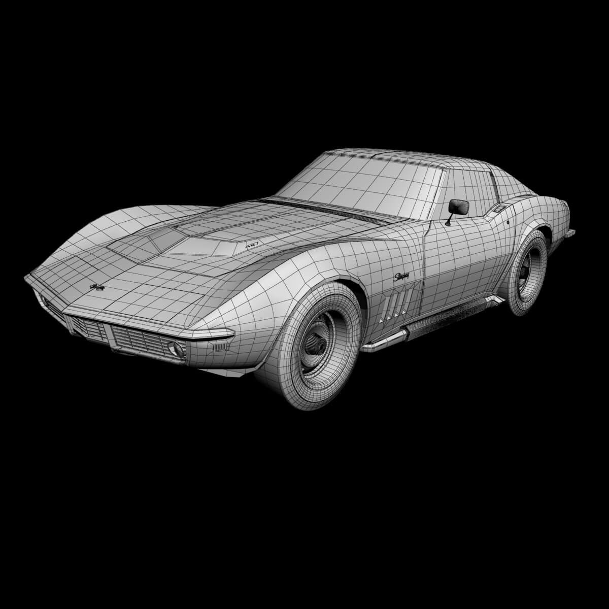 Chevrolet Corvette C3 Coupe 427 69 - 3D Model by desmonster