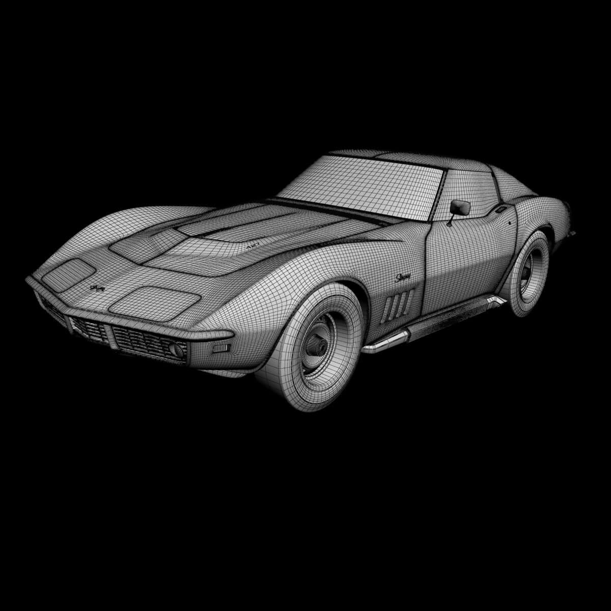 Chevrolet Corvette C3 Coupe 427 69 - 3D Model by desmonster