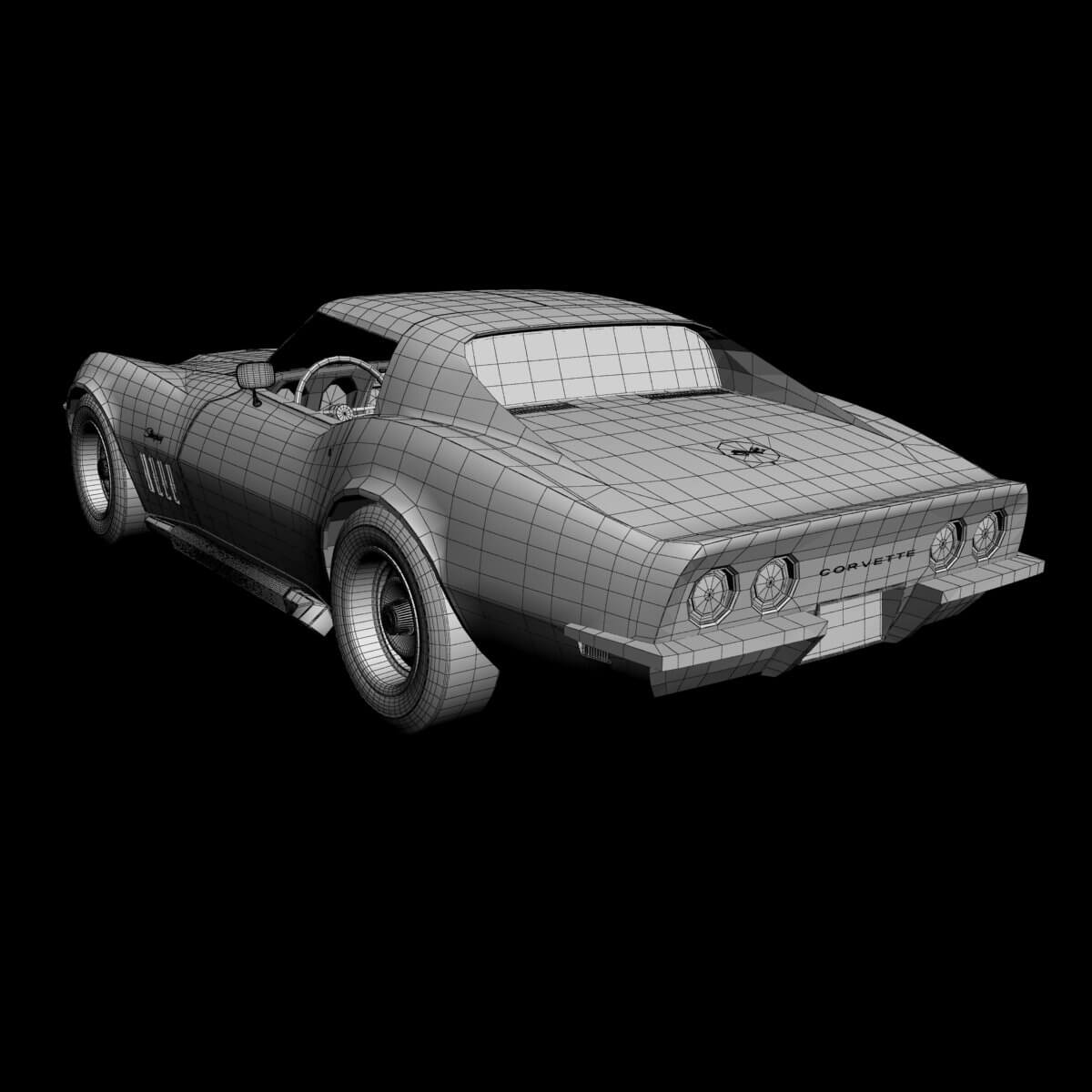 Chevrolet Corvette C3 Coupe 427 69 - 3D Model by desmonster