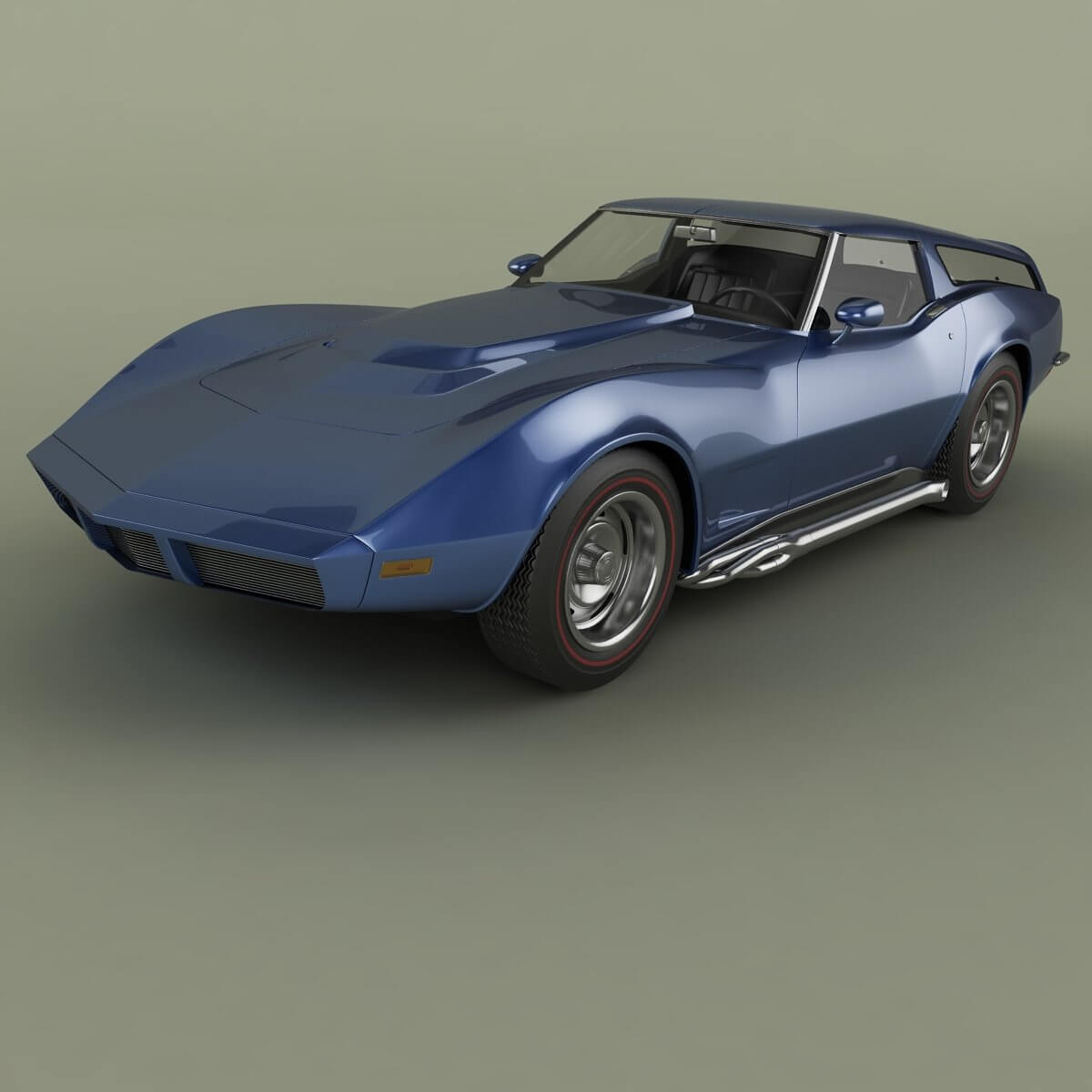 Chevrolet Corvette Sports Wagon 73 - 3D Model by desmonster