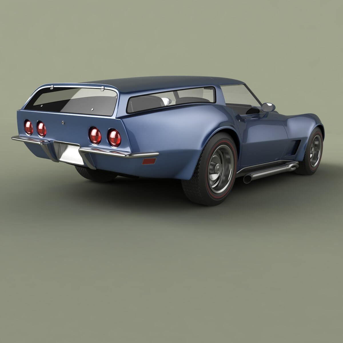 Chevrolet Corvette Sports Wagon 73 - 3D Model by desmonster