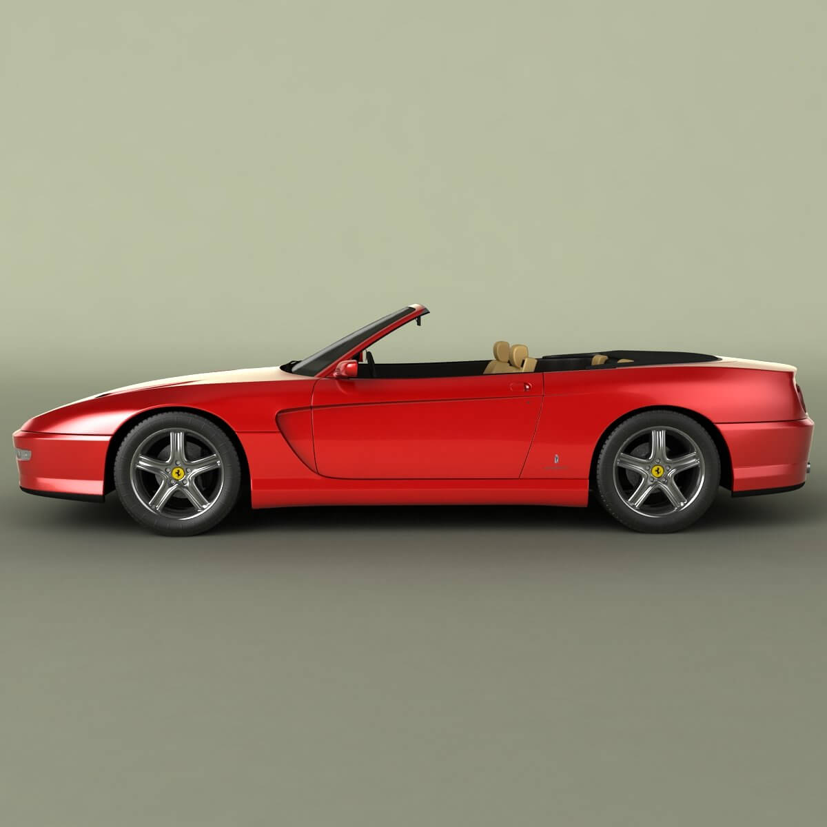 Ferrari 456 GT Convertible - 3D Model by desmonster