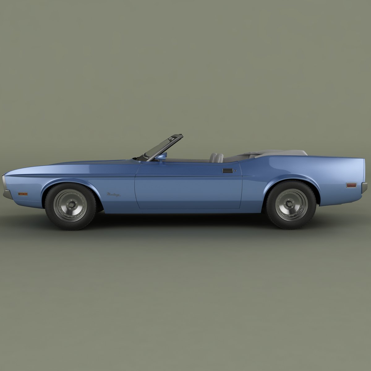 Ford Mustang Convertible 71 - 3D Model by desmonster