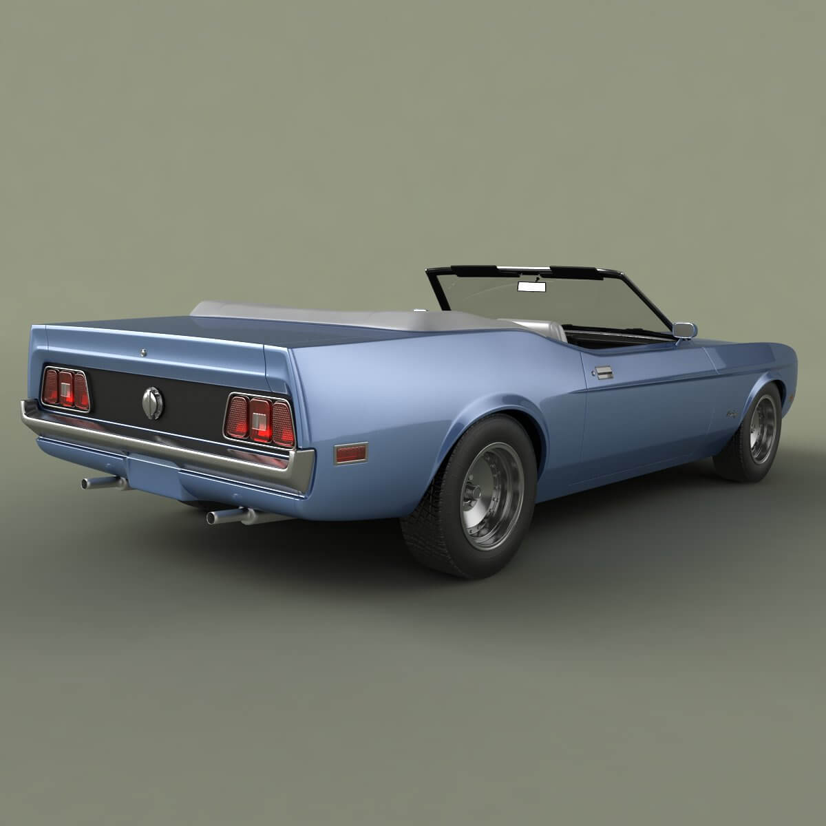 Ford Mustang Convertible 71 - 3D Model by desmonster