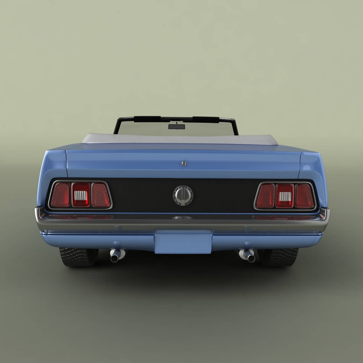 Ford Mustang Convertible 71 - 3D Model by desmonster