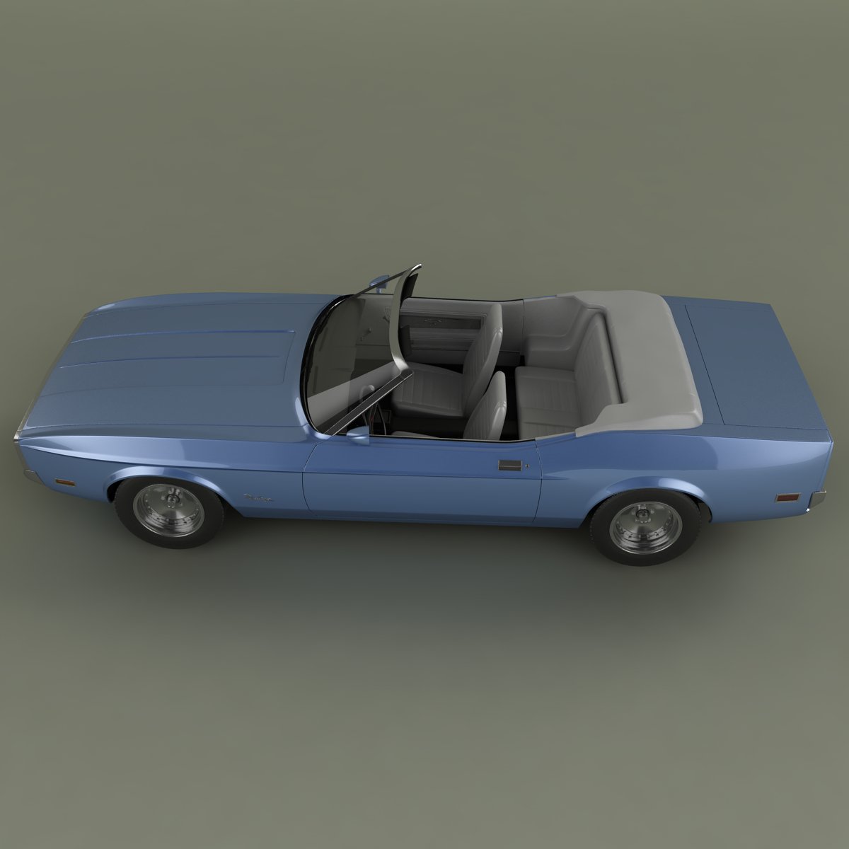 Ford Mustang Convertible 71 - 3D Model by desmonster