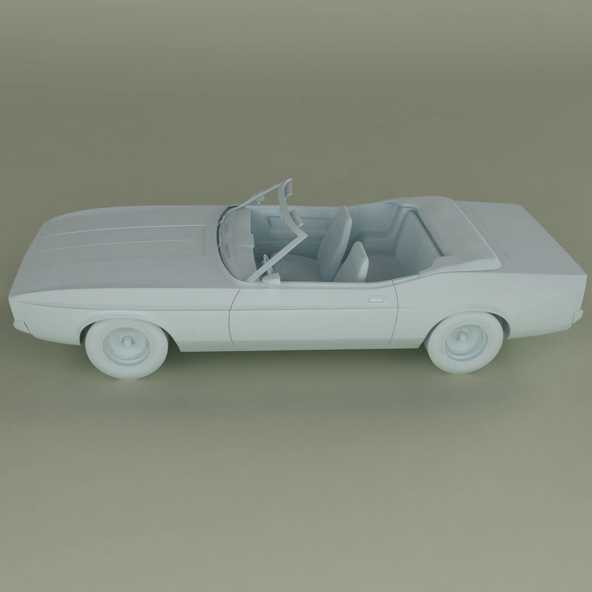 Ford Mustang Convertible 71 - 3D Model by desmonster
