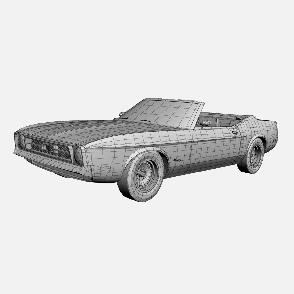 Ford Mustang Convertible 71 - 3D Model by desmonster