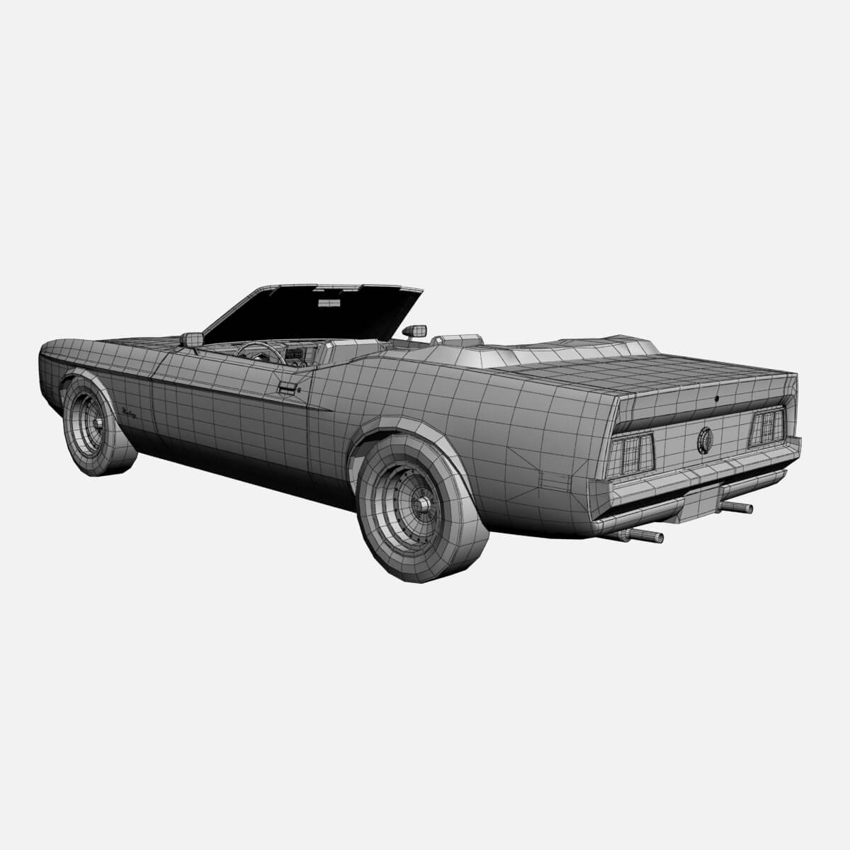 Ford Mustang Convertible 71 - 3D Model by desmonster