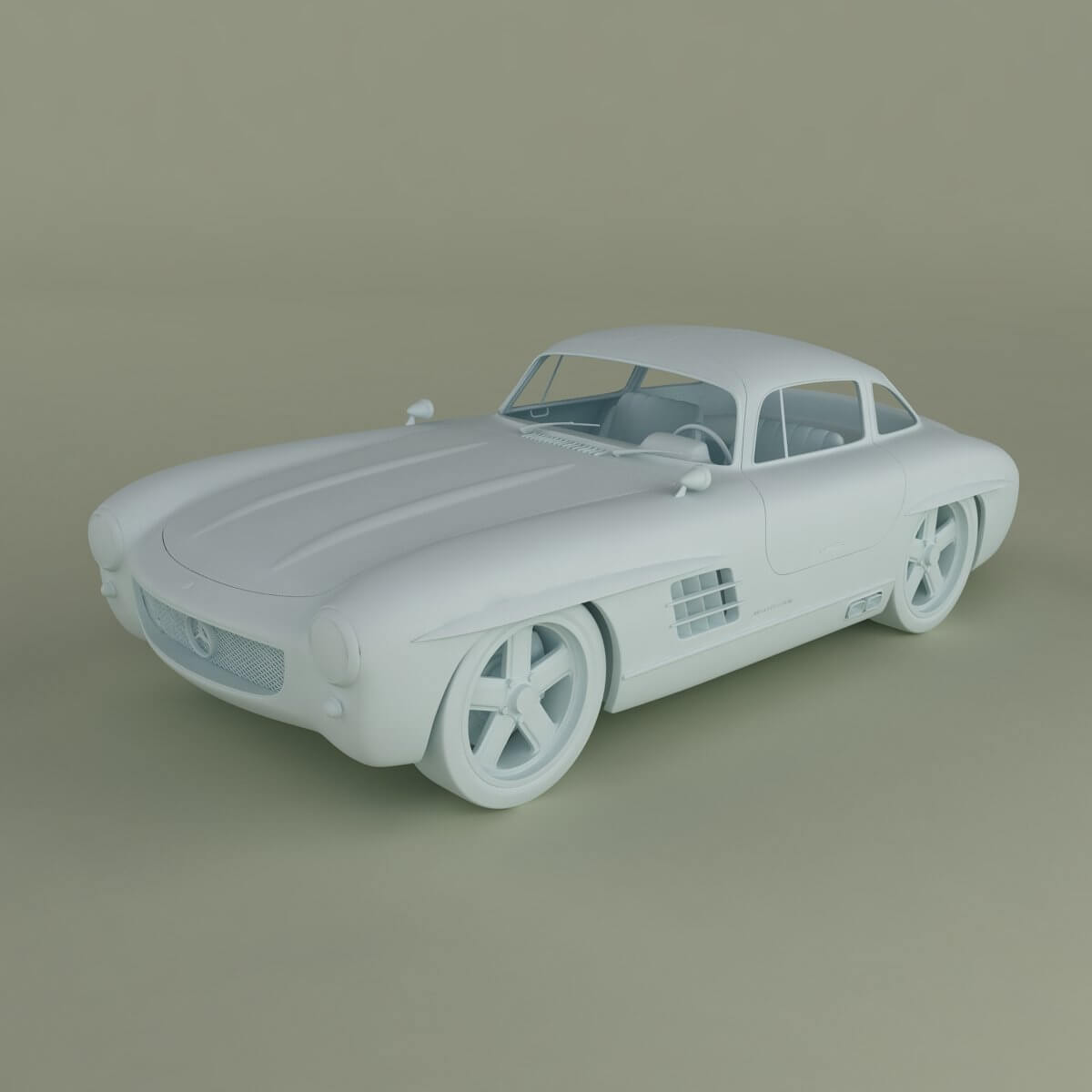 Gullwing-America 300SL 3D Model by desmonster