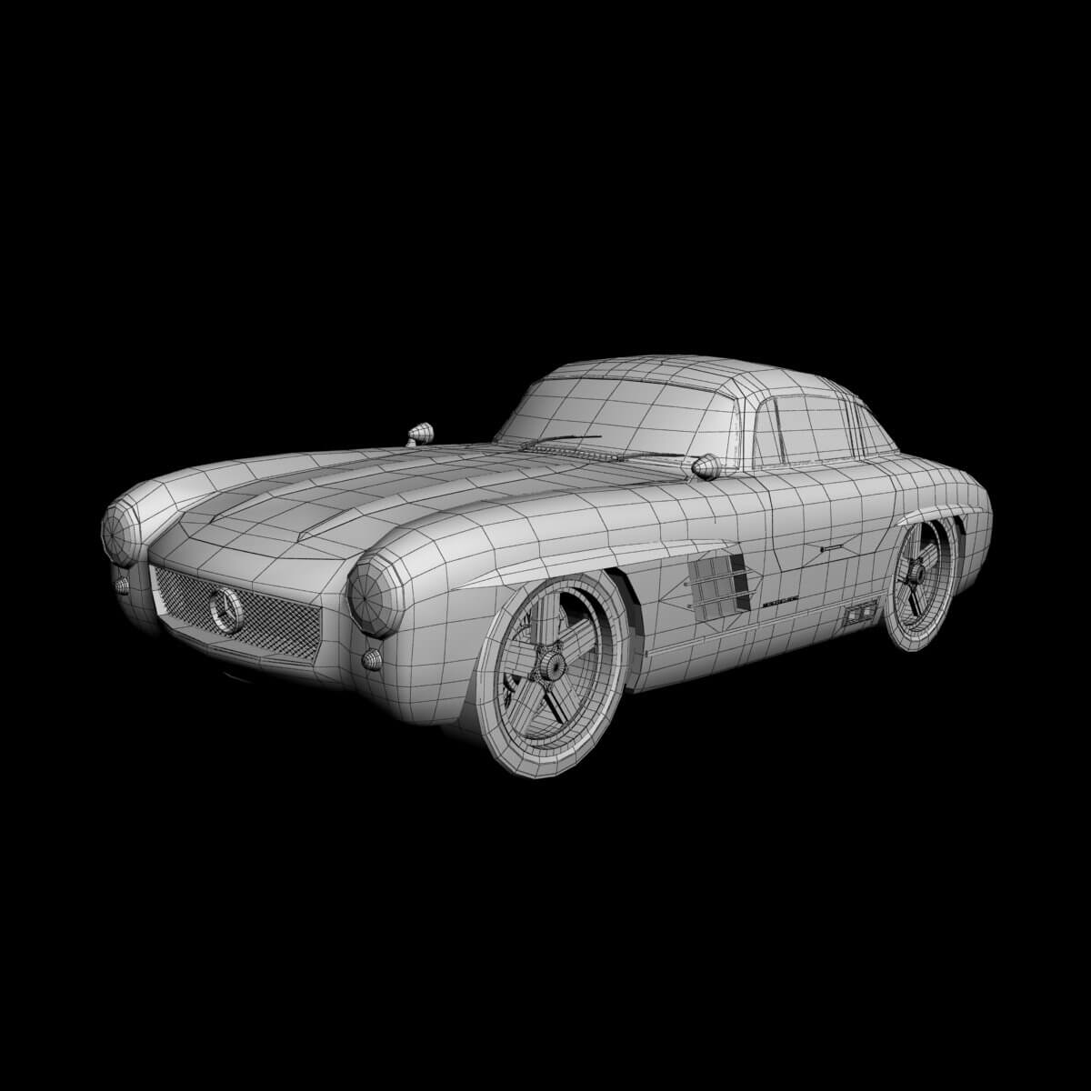 Gullwing-America 300SL 3D Model by desmonster