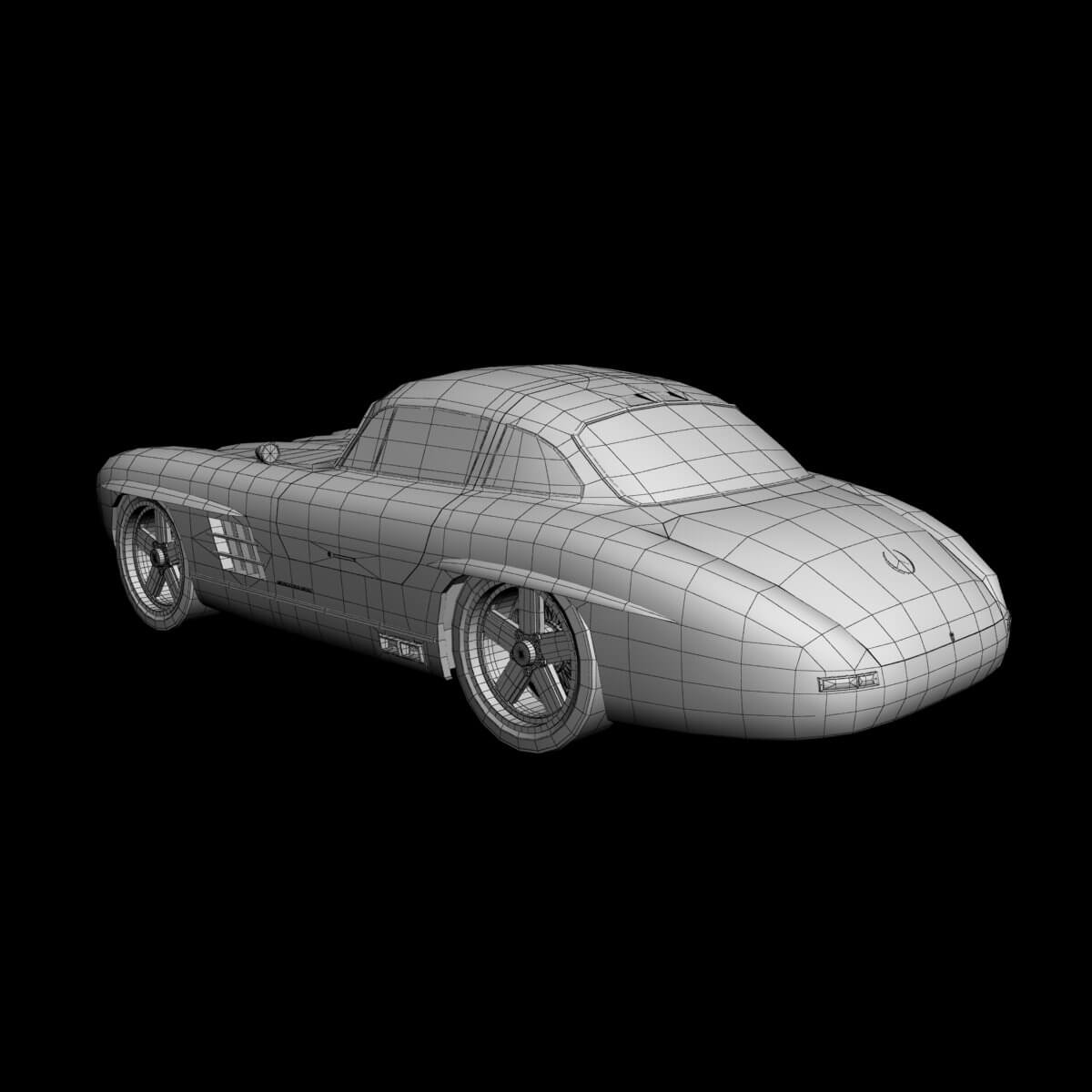 Gullwing-America 300SL 3D Model by desmonster