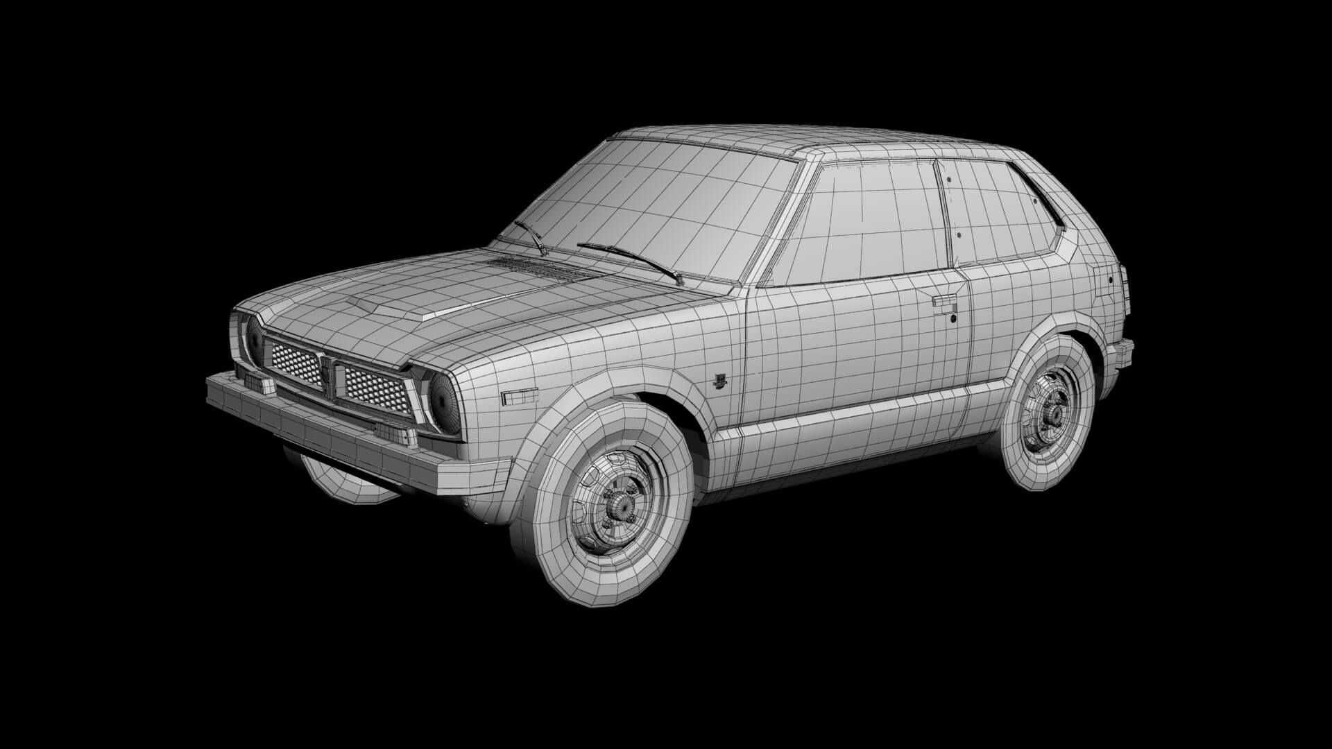 Honda Civic 3-Door 3D Model by desmonster