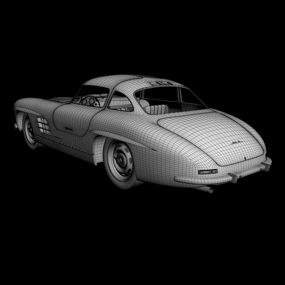 Mercedes 300SL - 3D Model by desmonster