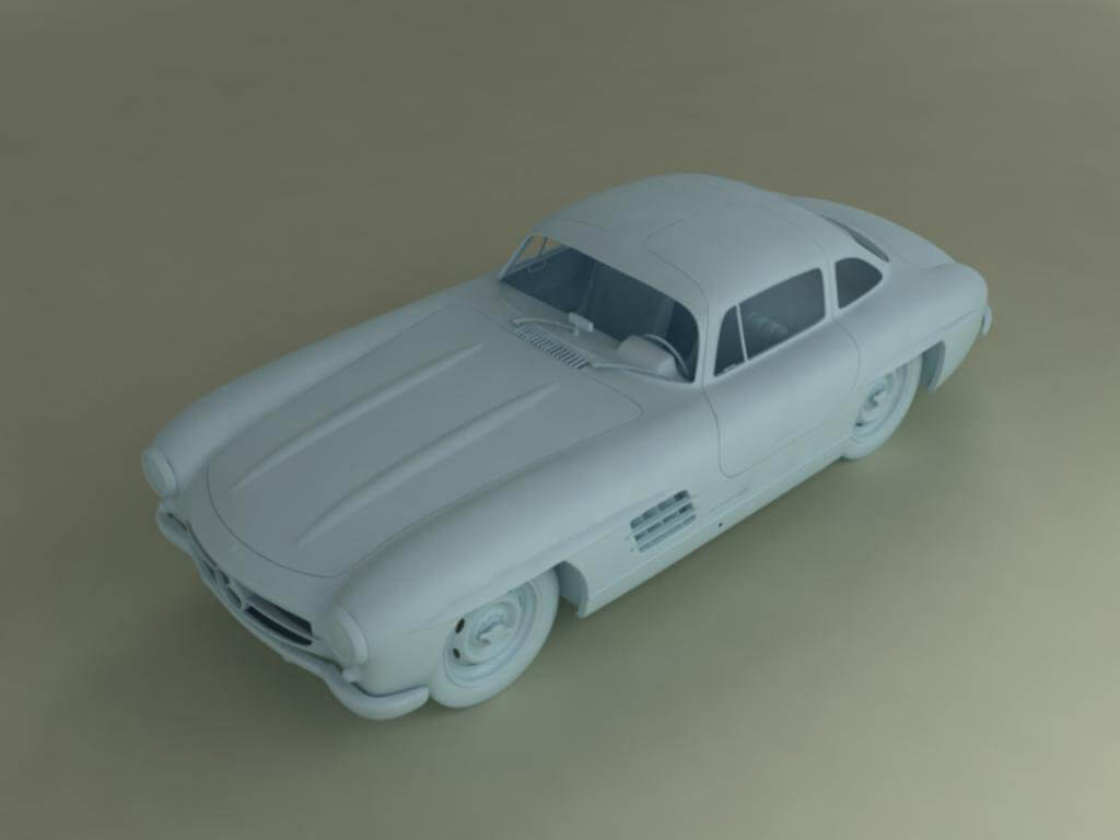 Mercedes 300SL - 3D Model by desmonster