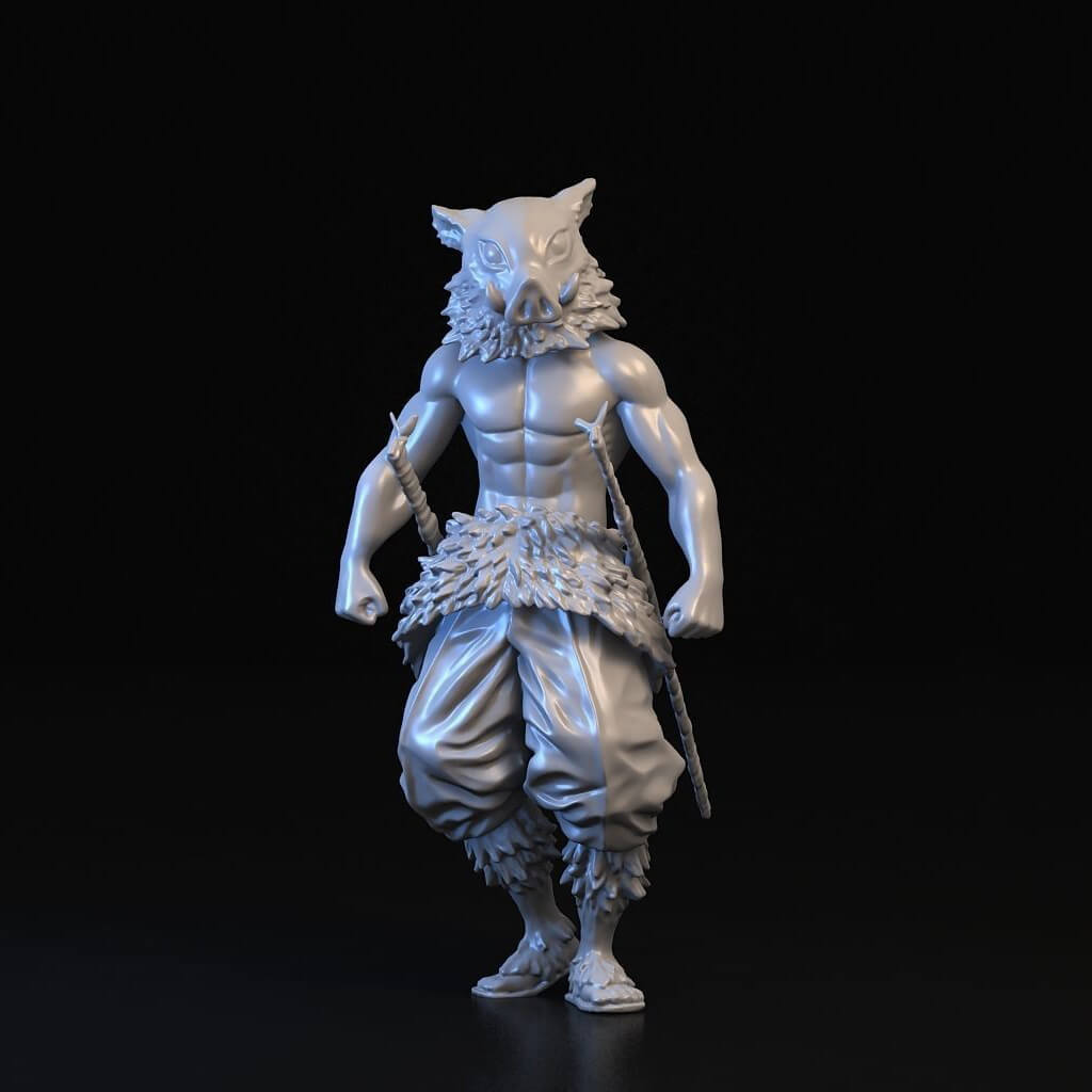 Inosuke Hashibira Demon Slayer - 3D Model by despaindorothy01