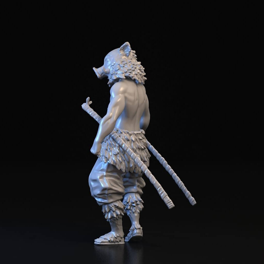Inosuke Hashibira Demon Slayer - 3D Model by despaindorothy01