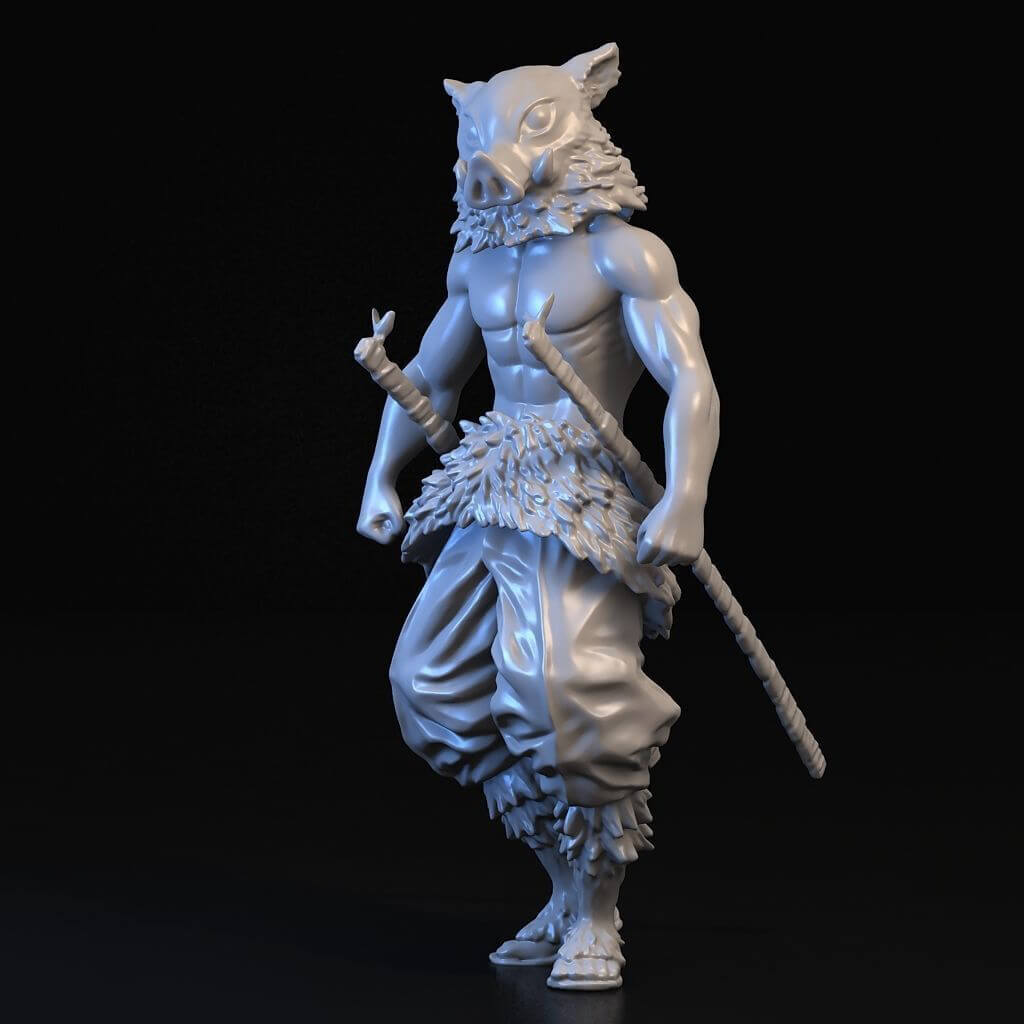 Inosuke Hashibira Demon Slayer - 3D Model by despaindorothy01