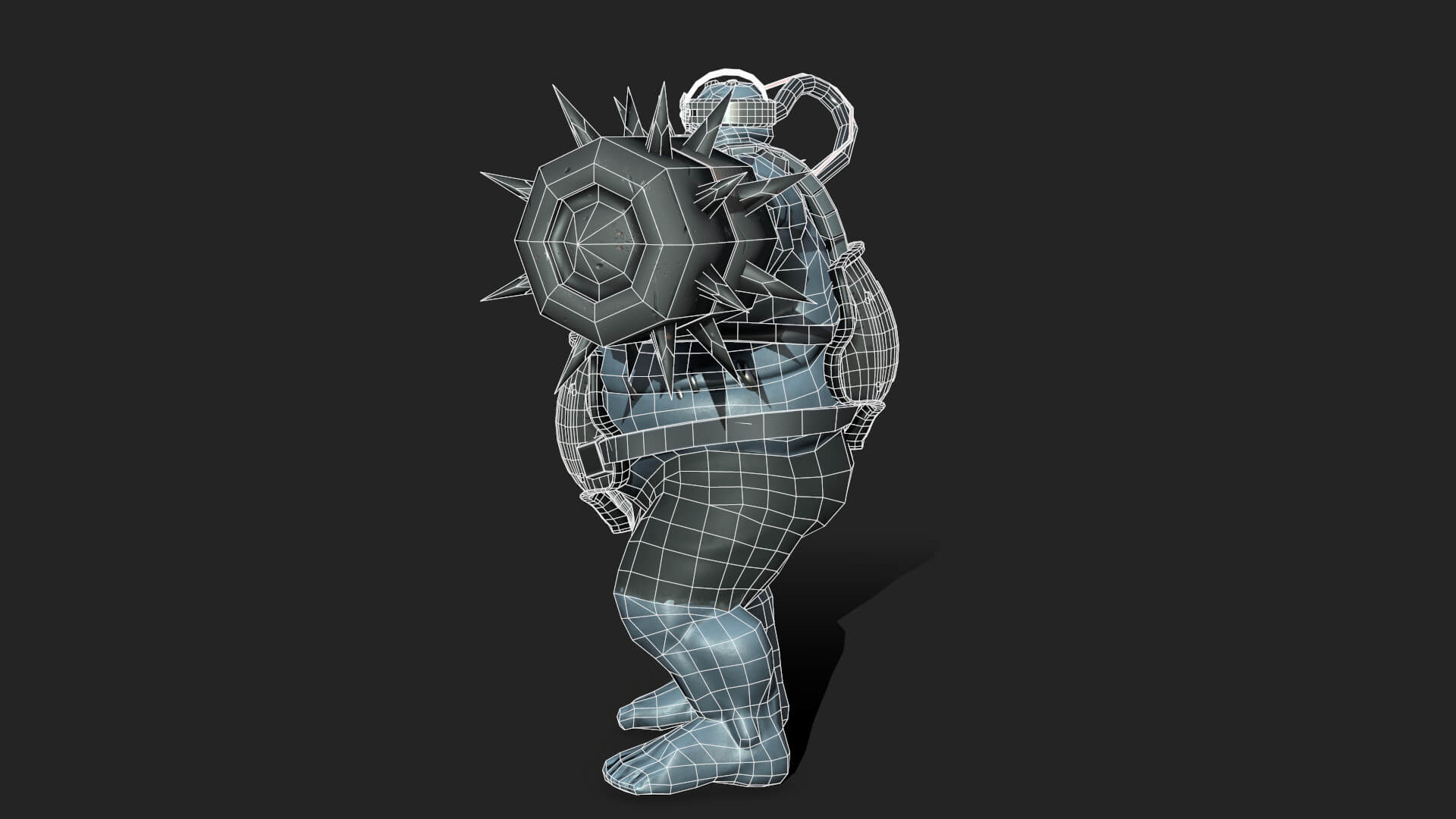 Sci-Fi Monster Creature 3D Model by Dessjit