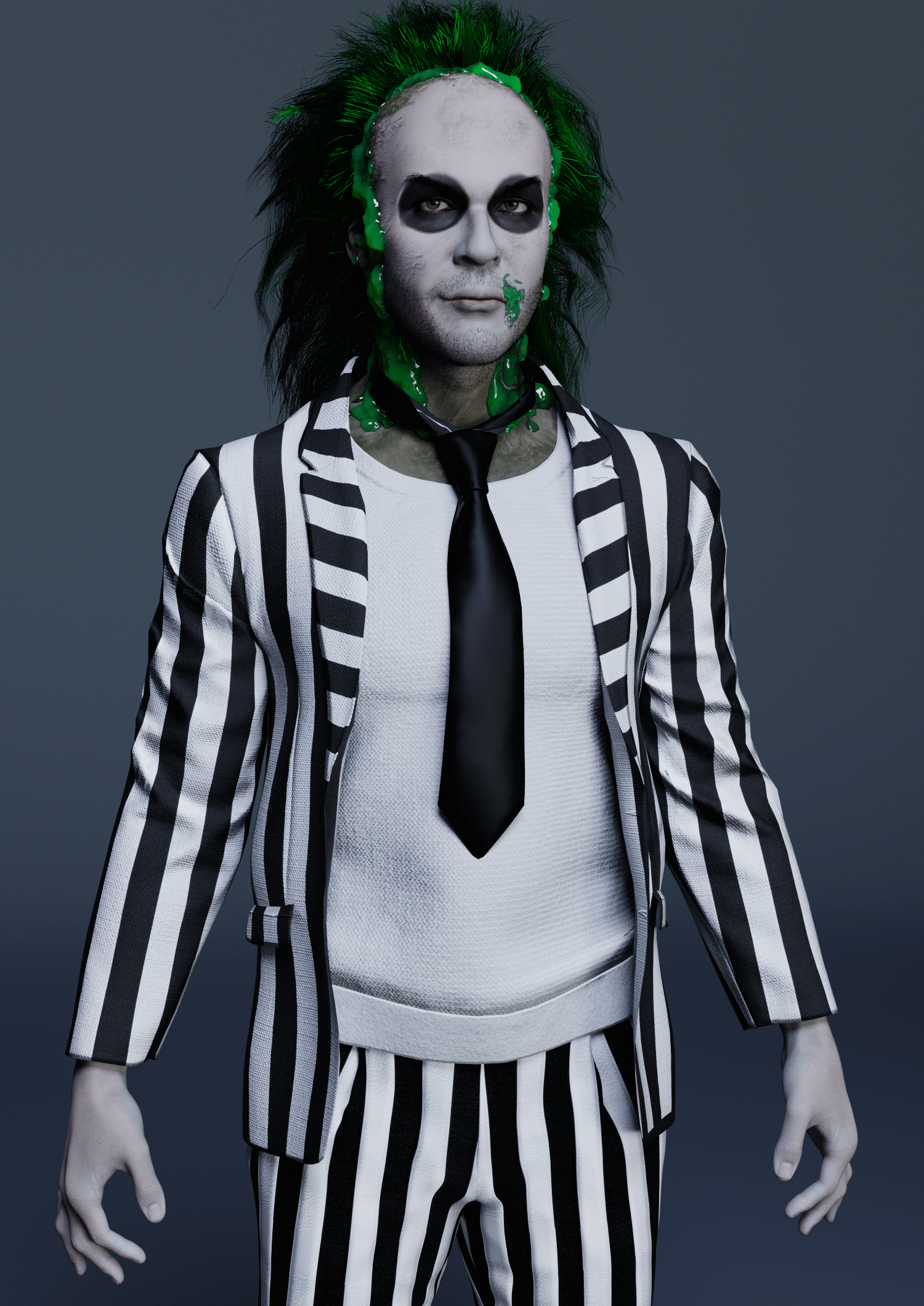 Beetlejuice 3D Render, Digital Art by DEVIANT