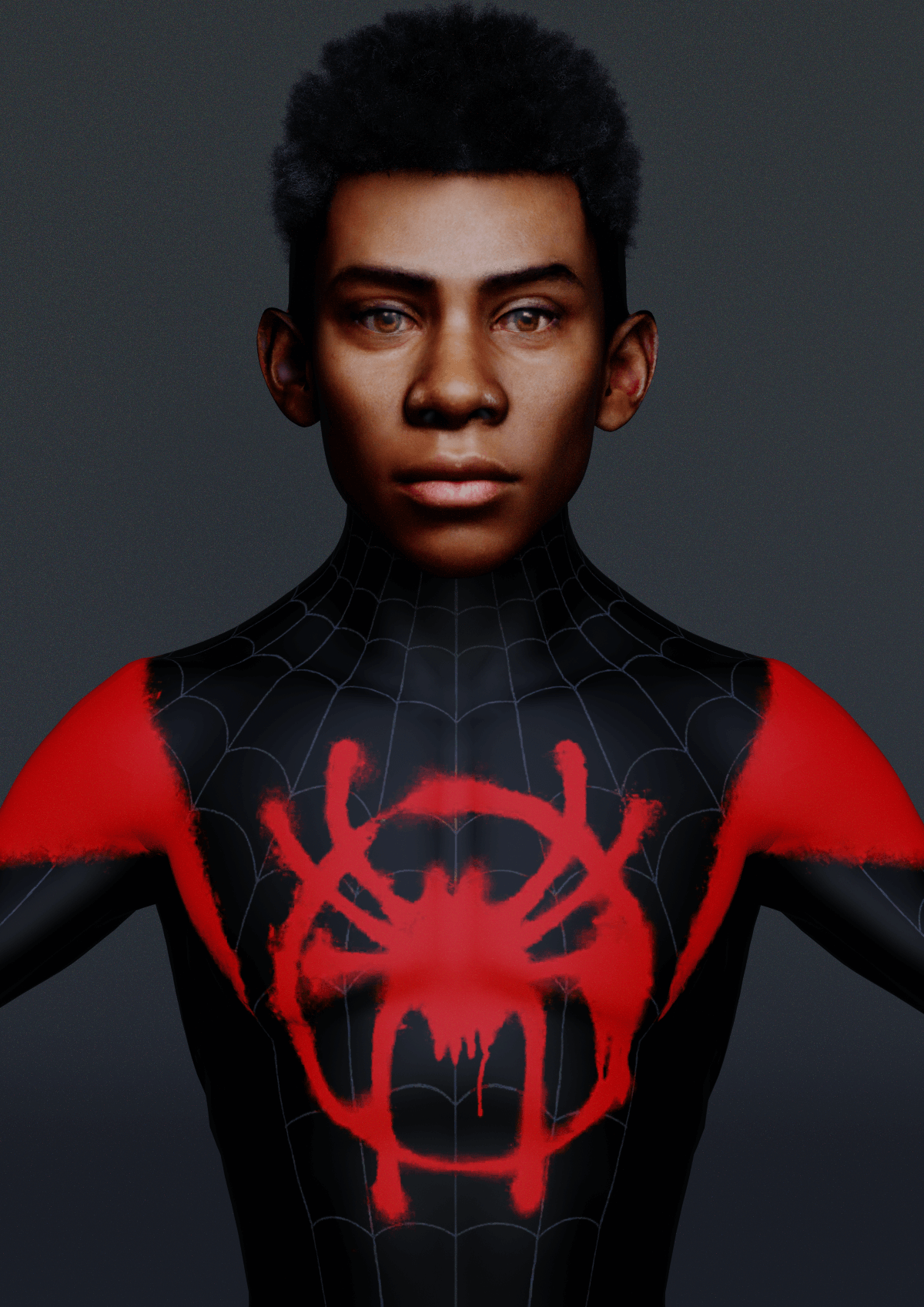 Miles-morales 3D Render, Digital Art by DEVIANT