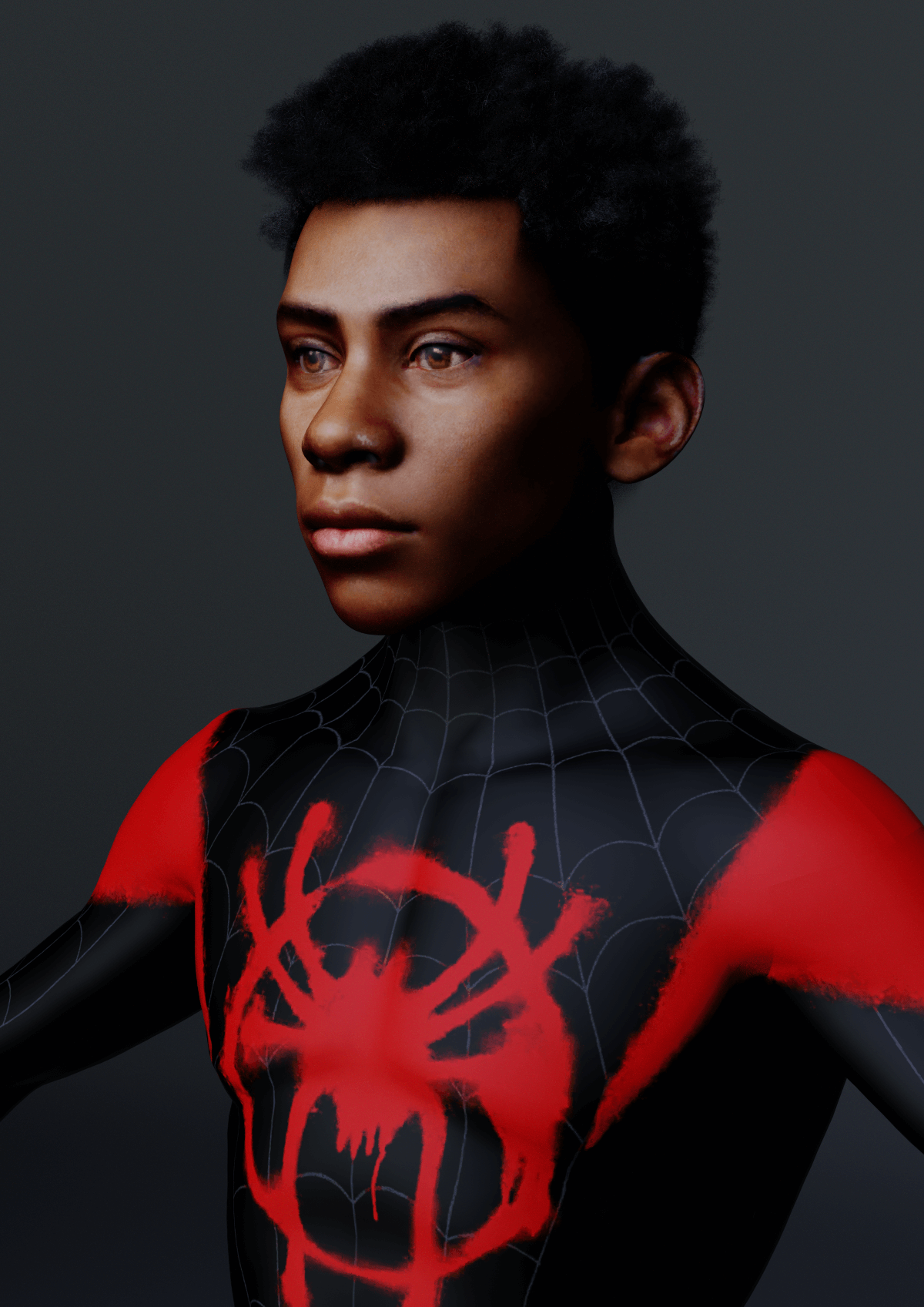 Miles-morales 3D Render, Digital Art by DEVIANT