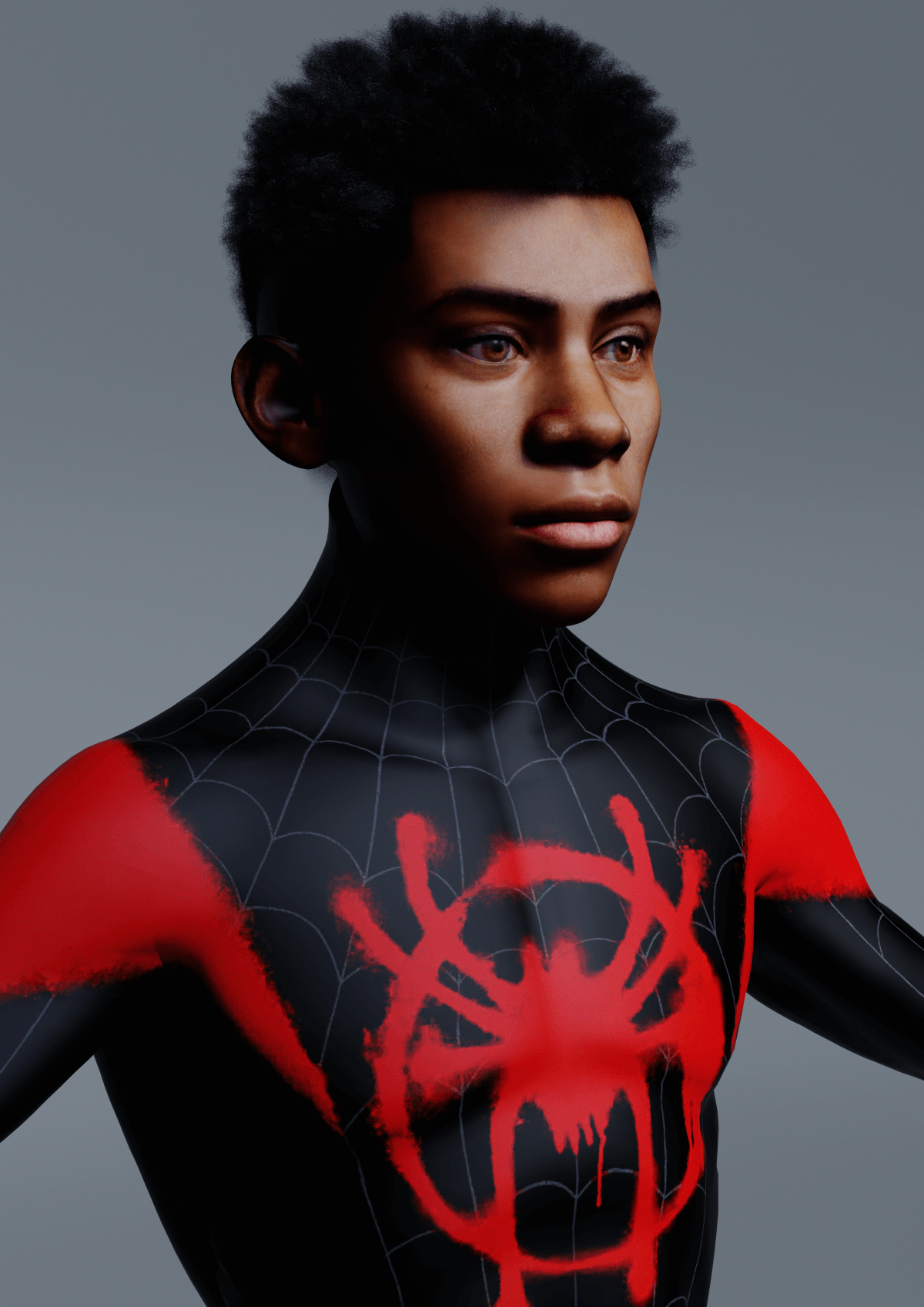Miles-morales 3D Render, Digital Art by DEVIANT