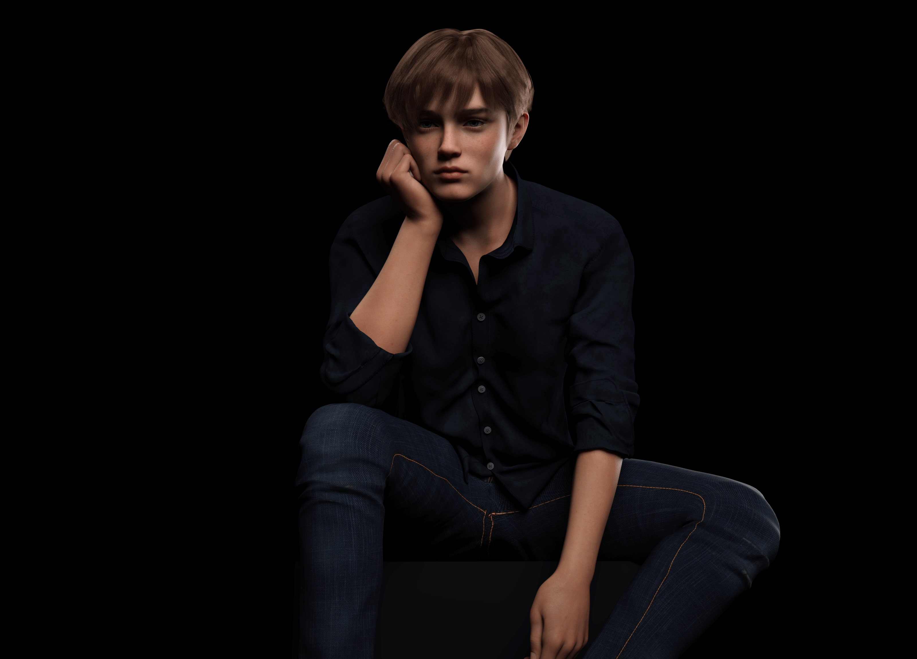 Josh WIP 01 3D Render, Digital Art by Dexon3D