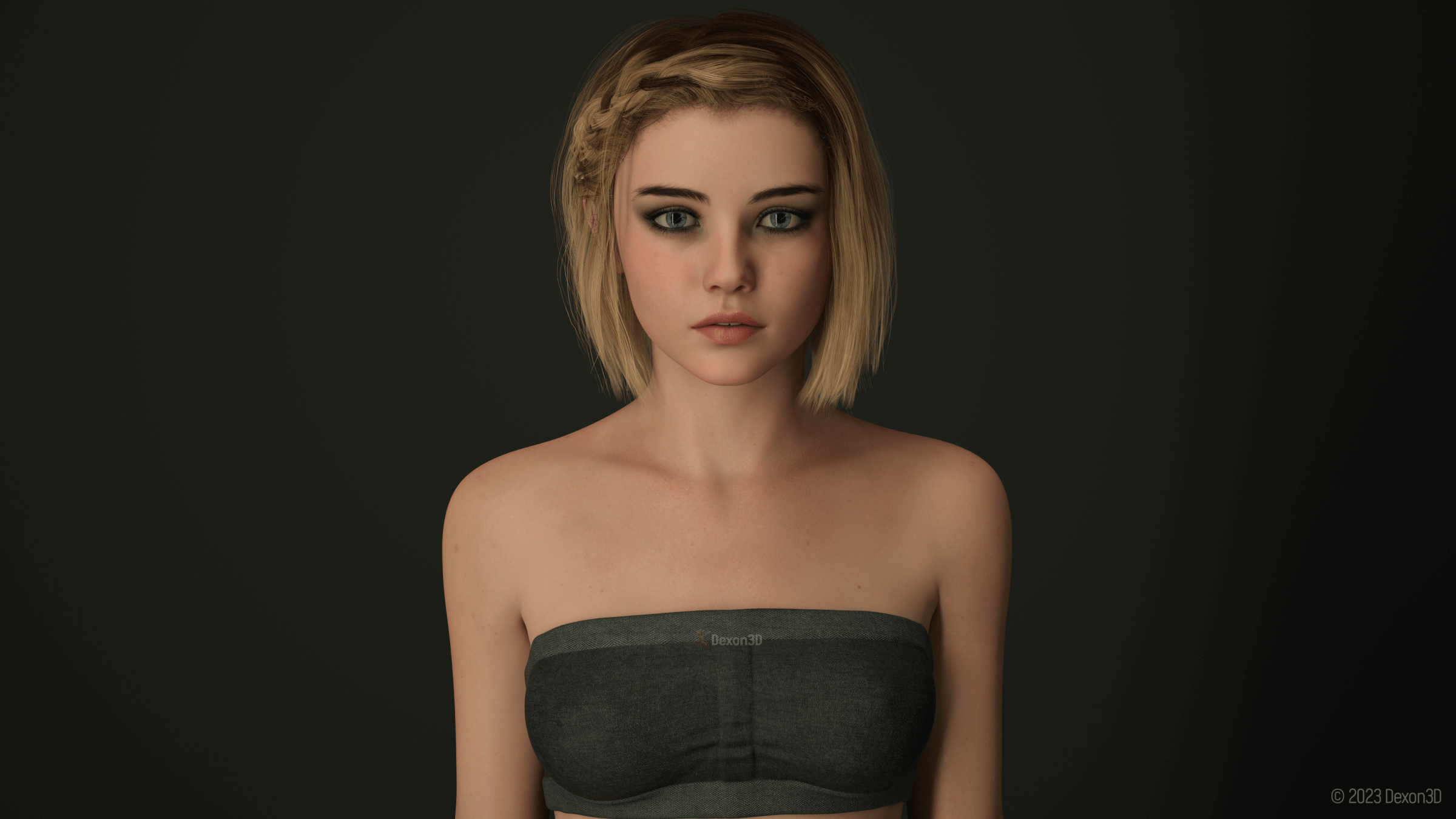 Kristen for G8.1F Portrait 01 3D Render, Digital Art by Dexon3D