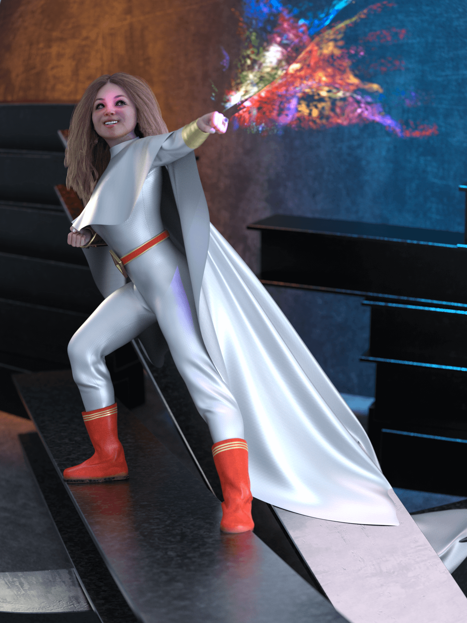 Girl Power Or Power Girl 3d Render Digital Art By Dexterward