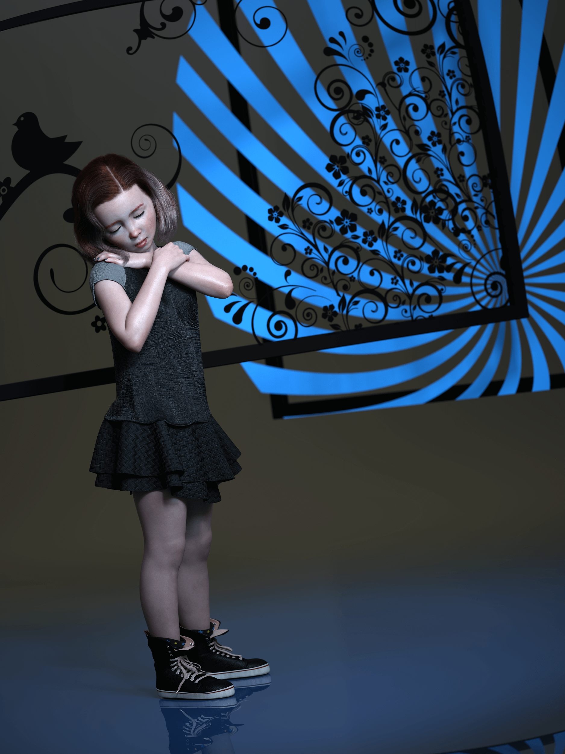 Sad Mood 3D Render, Digital Art by dexterward