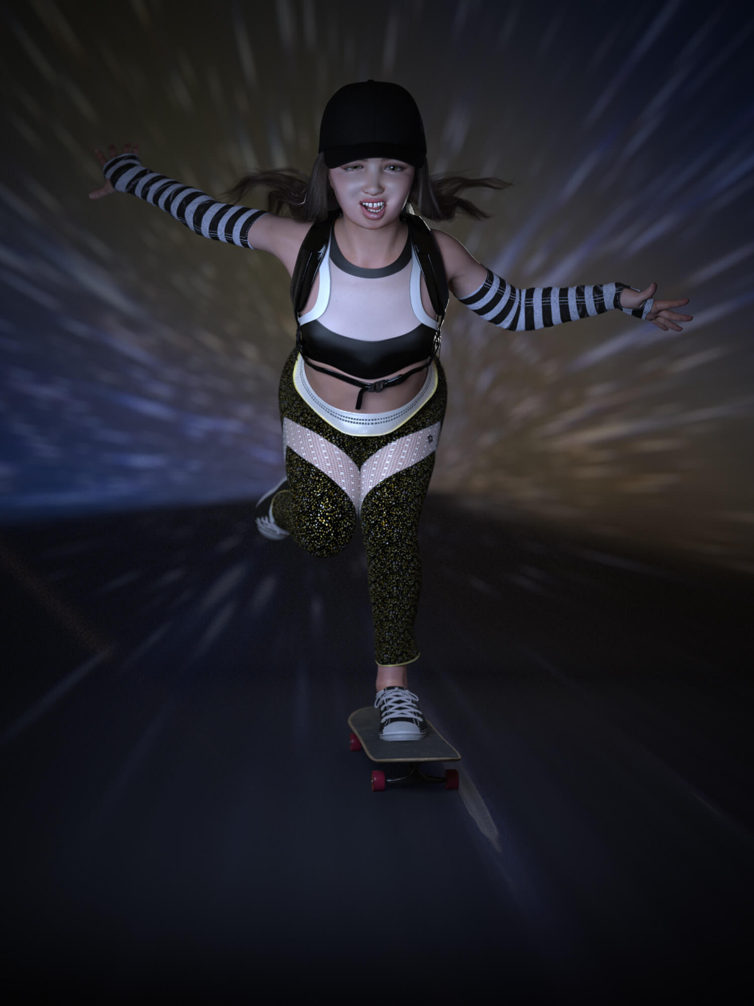 Vroom, Zoom, and Weeee 3D Render, Digital Art by dexterward