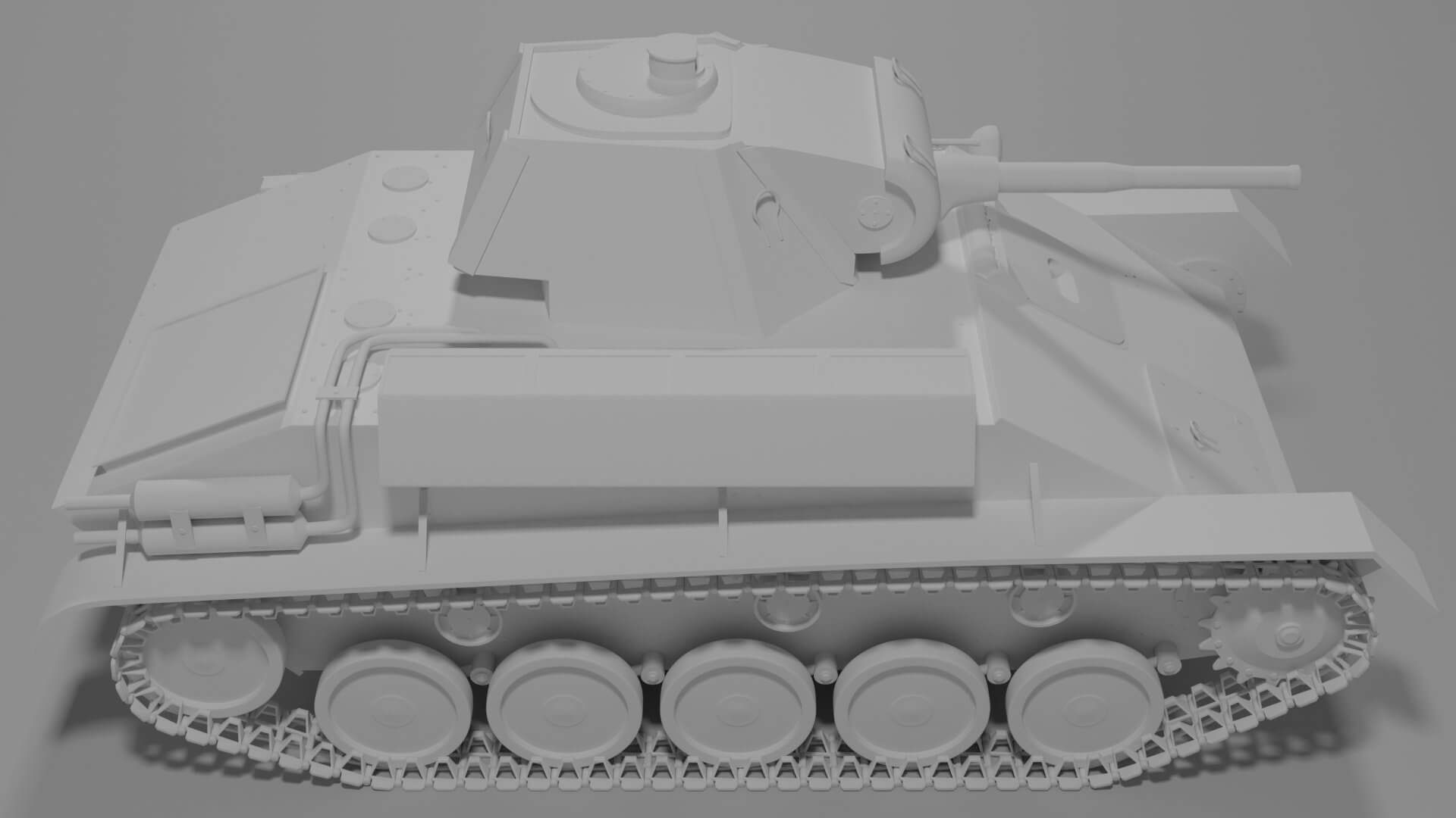 Soviet Light Tank T-70 3D Model by DGHaZe