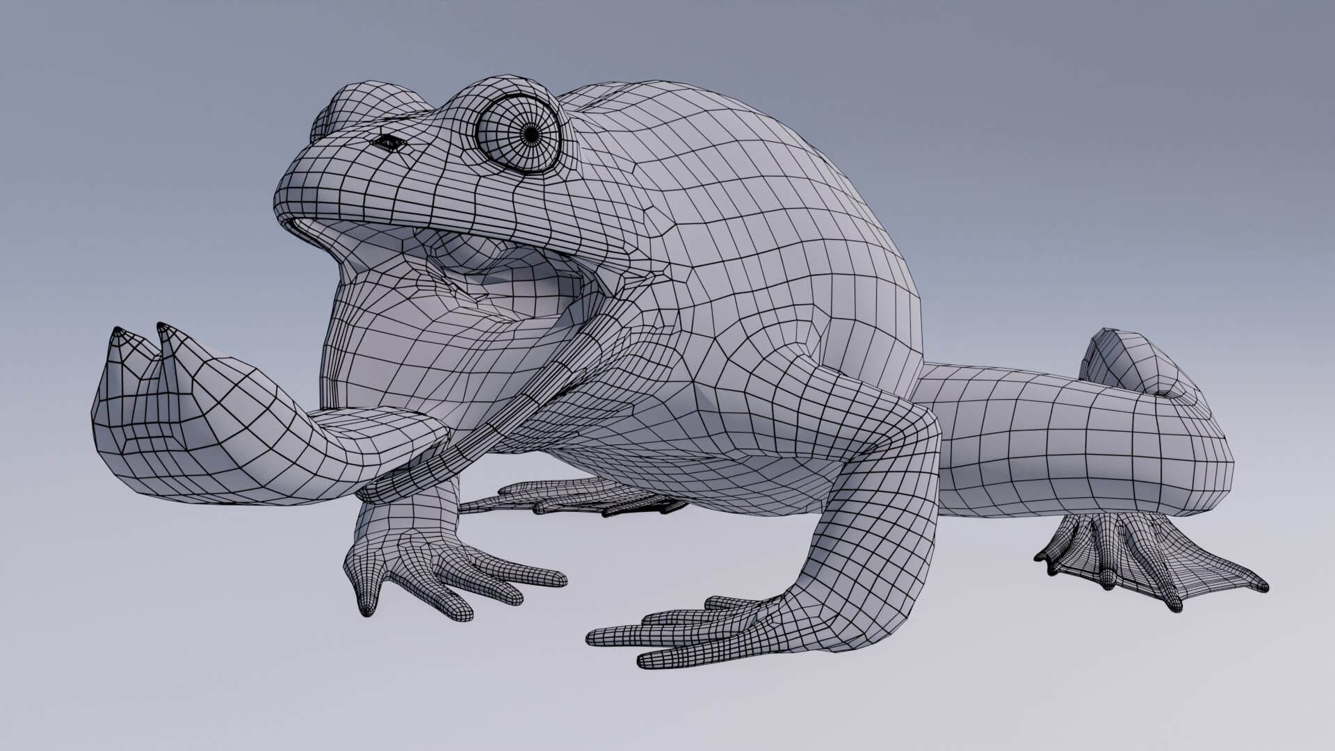 Animated American Bullfrog - 3D Model by Dibia Digital