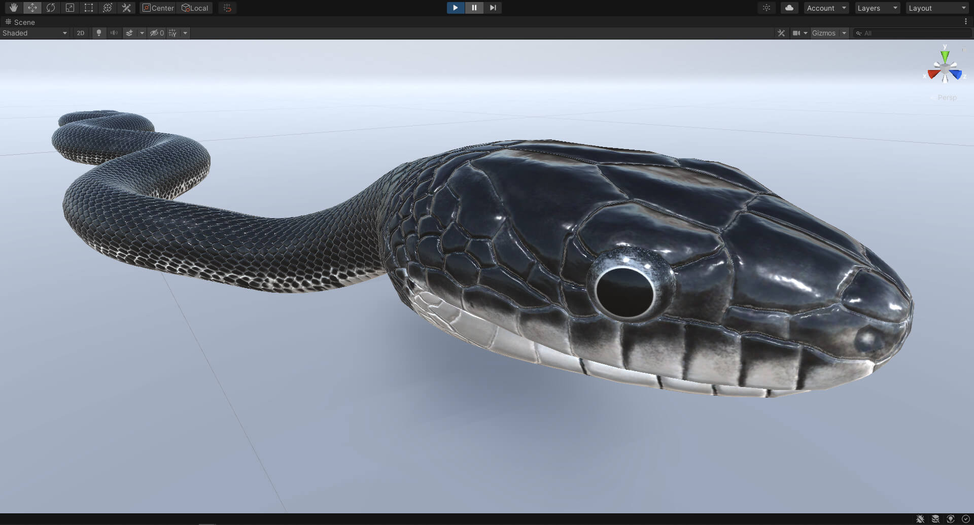 Animated Black Rat Snake - 3D Model by Dibia Digital