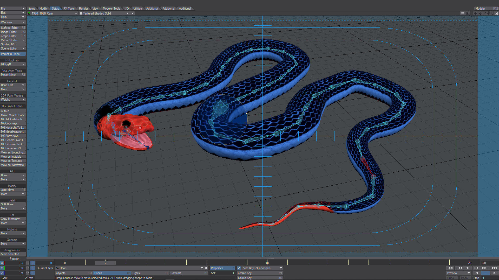 Animated Blue Coral Snake - 3D Model by Dibia Digital