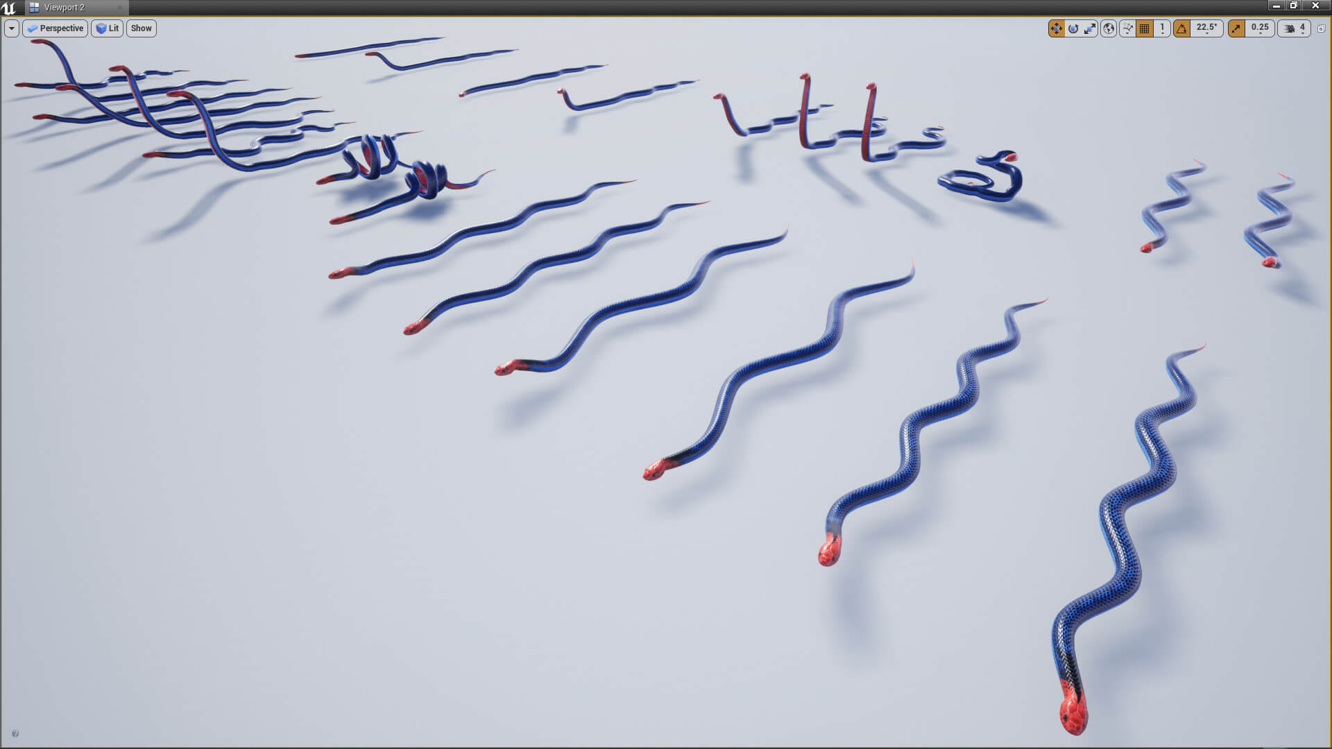 Animated Blue Coral Snake - 3D Model by Dibia Digital