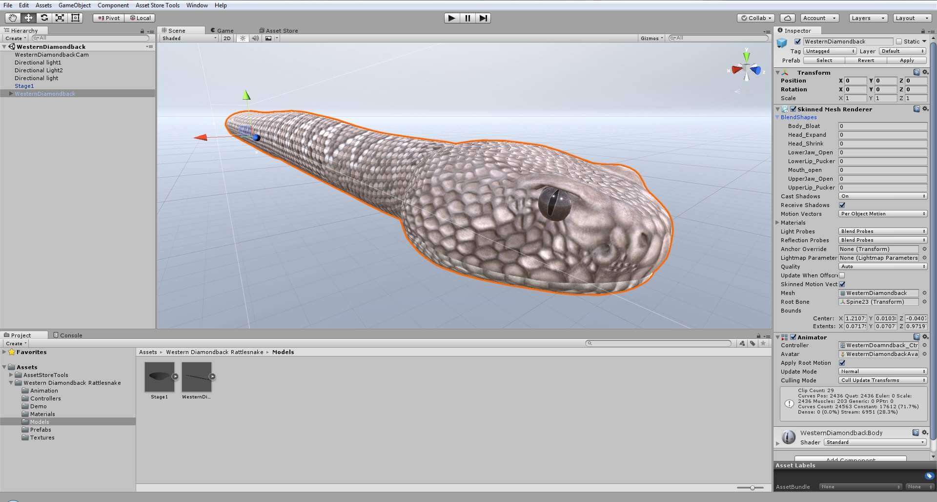 Eastern Diamondback Rattlesnake Animated - 3D Model by Dibia Digital