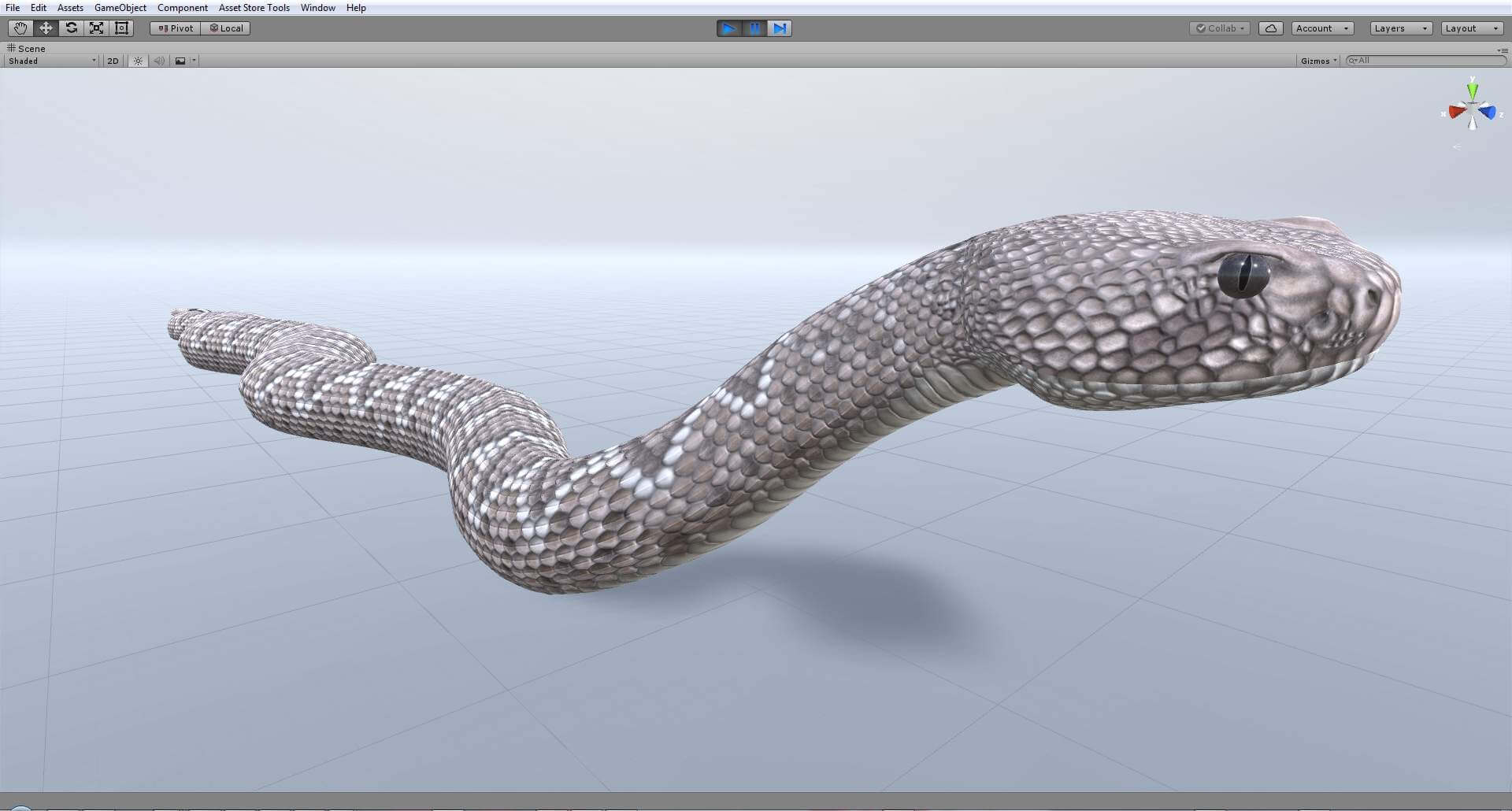 Eastern Diamondback Rattlesnake Animated - 3D Model by Dibia Digital