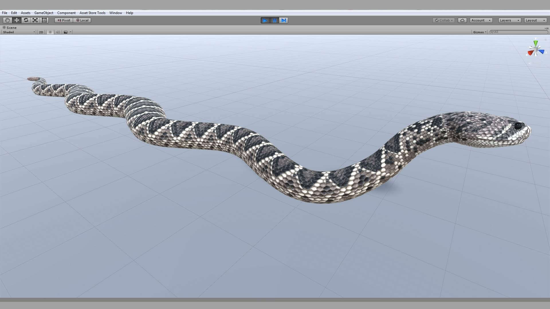 Eastern Diamondback Rattlesnake Animated - 3D Model by Dibia Digital