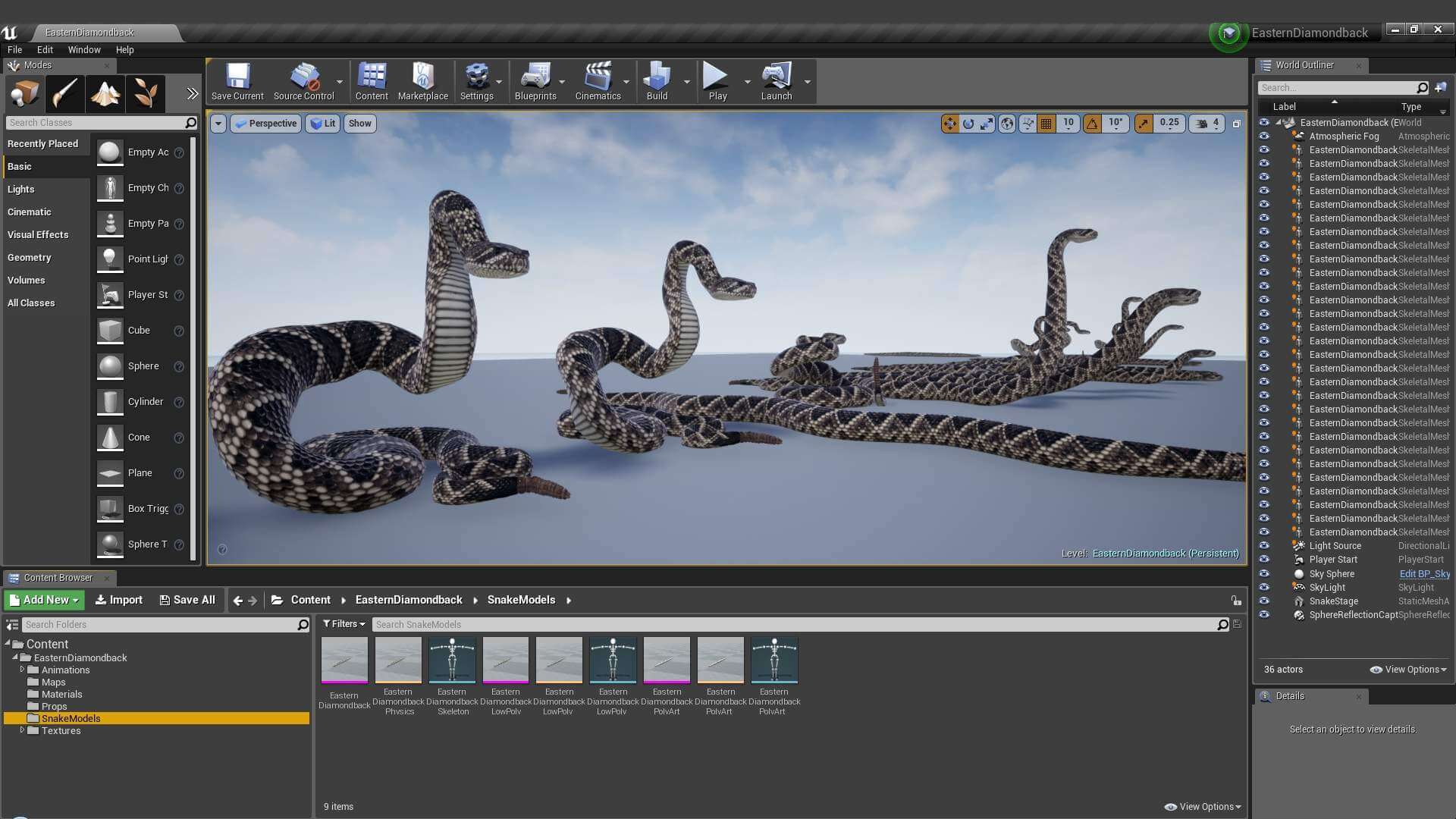 Eastern Diamondback Rattlesnake Animated - 3D Model by Dibia Digital